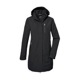Parka Killtec "KOS 30 WMN PRK", Damen, Gr. 40, schwarz, Oberstoff: 100% Polyester, Futter: 100% Polyester (recycelt), Jacken Parka, Funktionsparka: wasser- und winddicht, atmungsaktiv, abnehmbare Kapuze
