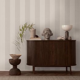 A.S. Cr&eacute;ation Vliestapete A.S. CR&Eacute;ATION "Pure Elegance Streifen Tapete Mustertapete Landhaus Landhaus", beige (beige,creme,grau), B:0,53m H:0,02m L:10,05m, Vlies, Tapeten, Vliestapete gestreift f&uuml;r Schlafzimmer K&uuml;che Wohnzimmer Streifen Flur