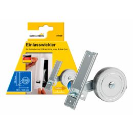 Einlass-Gurtwickler Schellenberg "für das Rollladensystem Maxi, Lochabstand 10,5 cm, Unterputz-Montage", silber (silberfarben), B:50cm, Gurtwickler, für Rollladengurte mit 23 mm Breite