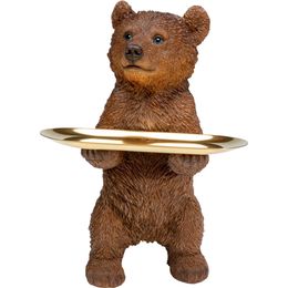 Dekofigur KARE DESIGN "Deko Figur Butler Standing Bear 35cm", braun, B:18cm H:34,5cm T:15,5cm, Polyresin, Dekofiguren