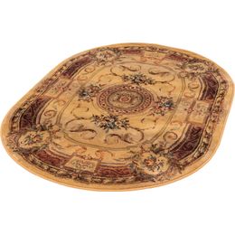 Teppich Theko "Gabiro 856" Gr. 40, beige, B:68cm H:10mm L:135cm, Kunstfaser, Teppiche, Teppich, Kurzflor, Orient-Optik, ideal im Wohnzimmer & Schlafzimmer