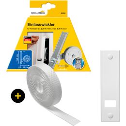 Einlass-Gurtwickler Schellenberg "Unterputz, inkl. Abdeckplatte wei&szlig; und Rollladengurt in grau oder wei&szlig;", wei&szlig;, 1 Stk., Gurtwickler, 16 cm Lochabstand f&uuml;r das Rollladensystem Maxi