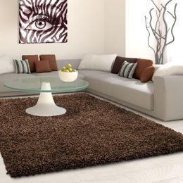 Hochflor-Teppich Ayyildiz Teppiche "Life Shaggy 1500", braun, B:100cm H:30mm L:200cm, Kunstfaser, Teppiche, Langflor, uni, große Farbauswahl, robust, auch als Läufer und in rund