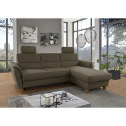 Ecksofa Home Affaire "Palmera L-Form, B: 244 cm - OTTO. Verl&auml;ssliche Qualit&auml;t.", gr&uuml;n (oliv), B:244cm H:89cm T:163cm, 100% Polyester;Struktur (100% Polyester);Luxus-Microfaser in Lederoptik (100% Polyester), Sofas, Ecksofa, optional Bettfunktion & Bettkasten, Federkern