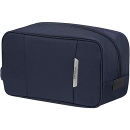 Kulturbeutel Samsonite "RESPARK Toilet Kit Toilet Pouch", Damen, Gr. B/H/T: 23cm x 13cm x 12cm, blau (midnight blau), Polyester, Taschen Kulturbeutel Kosmetiktasche, Kosmetiktasche Reisekosmetiktasche Beauty-Bag mit Tragegriff