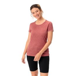 Funktionsshirt Vaude "WOMEN'S ESSENTIAL T-SHIRT", Damen, Gr. 42, rot (brick), Obermaterial: 100% Polyester, slim fit normal, Rundhals, Shirts Funktionsshirt