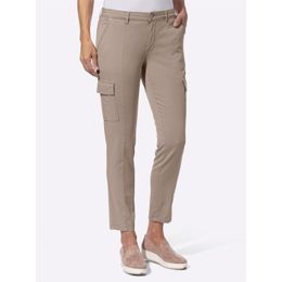 WITT Damen Cargohose mit 2 Taschen hinten, sesam, Gr&ouml;&szlig;e 40
