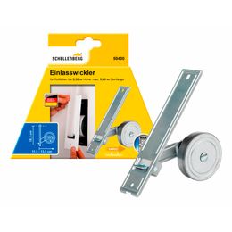 Einlass-Gurtwickler Schellenberg "für das Rollladensystem Maxi, Lochabstand 18,5 cm, Unterputz-Montage", silber (silberfarben), B:50cm, Gurtwickler, für Rollladengurte mit 23 mm Breite