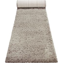 Hochflor-Teppich Esprit "YOGI ESP-096", beige (sand), B:80cm H:50mm L:400cm, Polyester, Teppiche, Läufer, flauschiger weicher Flor aus 100% recyceltem PET, Wohnzimmer
