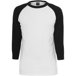 Urban Classics Damen T-Shirt "Urban Classics Herren Contrast 3/4 Sleeve Raglan Tee"wei&szlig;, schwarz, Gr. XXL, mehrfarbig, 100% Baumwolle, Shirts