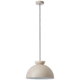Brilliant Pendelleuchte "Nalam", beige, 1, Ø 35cm, 1 Stk., Leuchten, 173 x 35 cm, E27, kürzbar, Metall/Travertin, beige, Pendelleuchte