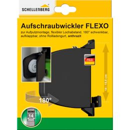 Aufputz-Gurtwickler Schellenberg "Aufschraubwickler Flexo Mini", grau, 1 Stk., Gurtwickler, aufklappbar und höhenverstellbar, 180 schwenkbar