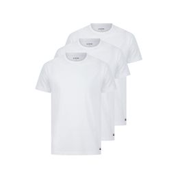 G-Star Raw T-Shirt G-STAR "COVE, T-SHIRTS 3 PACK CREW", Herren, Gr. L, hellwei&szlig;, Jersey, Obermaterial: 50% Baumwolle, 45% Modal, 5% Elasthan, unifarben, regular fit normal, Rundhals, abgesteppte Kante, Shirts T-Shirt, Regular Fit in Rundhalsform