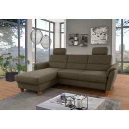 Ecksofa Home Affaire "Palmera L-Form, B: 244 cm - OTTO. Verl&auml;ssliche Qualit&auml;t.", gr&uuml;n (oliv), B:244cm H:89cm T:163cm, 100% Polyester;Struktur (100% Polyester);Luxus-Microfaser in Lederoptik (100% Polyester), Sofas, Ecksofa, optional Bettfunktion & Bettkasten, Federkern, Topseller