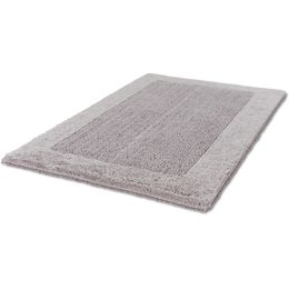 Sch&ouml;ner Wohnen Kollektion Badematte "Bahamas Bord&uuml;re" Gr. 4, grau (hellgrau), H:30mm, Baumwolle, SCH&Ouml;NER WOHNEN-KOLLEKTION, Badematten, Badematte, beidseitig verwendbar