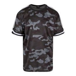 T-Shirt Urban Classics "Urban Classics Herren Oversized Mesh AOP Tee", Damen, Gr. M, schwarzcamo, 100% Polyester, bedruckt, normal, Rundhals, Shirts T-Shirt
