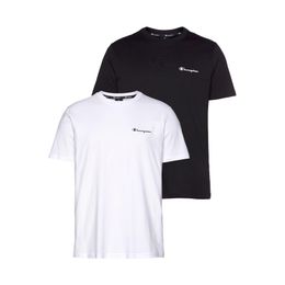 T-Shirt Champion, Herren, Gr. XXXL (56), schwarz-wei&szlig; (wei&szlig;, schwarz), Obermaterial: 100% Baumwolle, Basic h&uuml;ftlang, Rundhals, Shirts T-Shirt
