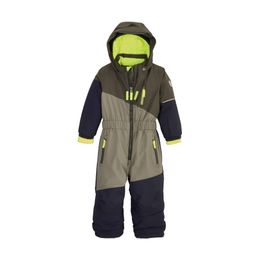 Overall "FISW 27 MNS ONPC", Jungen, Gr. 86/92, Normalgrößen, grün (olivgrün), Obermaterial: 100% Polyester;Futter: 100% Polyester;Füllung: 100% Polyester, FIRST INSTINCT BY Killtec, Overalls Overall, Wasserdichter Skioverall mit Grow-Up-Funktion und Kinnschutz