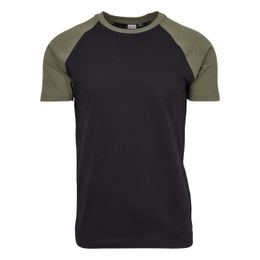 Urban Classics Damen T-Shirt "Urban Classics Herren Raglan Contrast Tee"schwarz,, Gr. M, mehrfarbig, 100% Baumwolle, Shirts