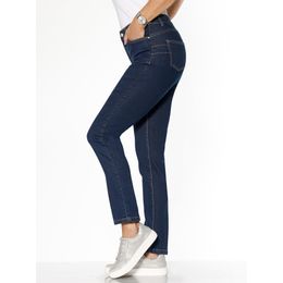 Bequeme Jeans Classic Basics, Damen, Gr. 23, Kurzgr&ouml;&szlig;en, blau (dunkelblau), 81% Baumwolle, 17% Polyester, 2% Elasthan, unifarben, lang, Jeans