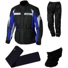 Nerf Motorradkombi NERVE "NERVE Set" Gr. M, schwarz (schwarz, blau), Overalls, Damen, M, N-Gr, Obermaterial: 100% Polyester. Innenseite: 100% Polyester