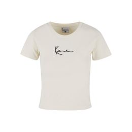 T-Shirt Karl Kani "Karl Kani Damen", Damen, Gr. L, sanftes weiß, 95% Baumwolle, 5% Elasthan, bedruckt, slim fit, Rundhals, Shirts T-Shirt
