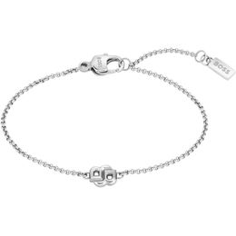 BOSS Damen Armkette "DOUBLE B PETIT", 16cm, Edelstahl, silber, Edelstahl, Armbänder