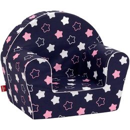 KNORRTOYS Kinder Sessel "Star blue pink", Baumwolle, B/H/T: 51cm x 42cm x 34cm, blau, B:51cm H:42cm T:34cm, Sessel, für Kinder; Made in Europe