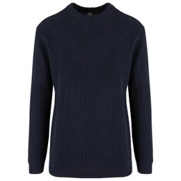 Urban Classics Herren Rundhalspullover "Urban Classics Rib Basic Sweater"navy, Gr. M, unifarben, 100% Baumwolle, Pullover