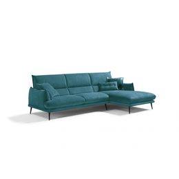 Ecksofa Egoitaliano, B:265cm H:90cm T:225cm, gr&uuml;n, 100% Polyester, Wohnzimmer, Sofas, "FUNNY, hochwertiges & aktuelles Design, bequeme R&uuml;ckenlehne,
