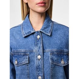 Pieces Damen Jeansjacke "PCELMA DENIM JACKET NOOS BC", blau, Gr. S, unifarben, Denim/Jeans, Obermaterial: 99% Baumwolle, 1% Elasthan, Jacken
