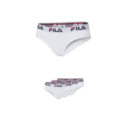 Slip Fila "WOMAN BRIEF", Damen, Gr. L, weiß, Obermaterial: 95% Baumwolle, 5% Elasthan, körpernah, Unterhosen Slip, mit elastischem Logobund