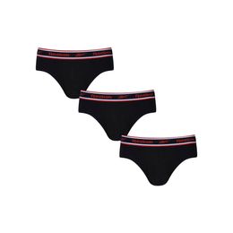 Slip Reebok "CHASE", Herren, Gr. S, schwarz, Single Jersey, Obermaterial: 95% Baumwolle, 5% Elasthan, unifarben, eng, Unterhosen Slip, basic, bequem, atmungsaktiv, mit Logo, breiter Bund, Baumwollmix