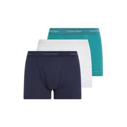 Trunk "TRUNK 3PK", Damen, Gr. S (48), shoreline, snow hthr, lively teal, Jersey, Obermaterial: 100% Baumwolle, Calvin Klein Underwear, k&ouml;rpernah, Unterhosen, mit Logo-Elastikbund