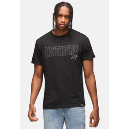 Recovered Damen T-Shirt "NFL Panthers Logo Core", schwarz, Gr. M, bedruckt, 100% Baumwolle, Shirts, im zeitlosen Design