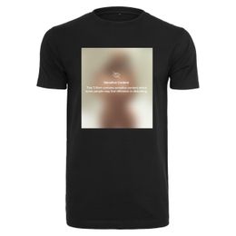 T-Shirt MisterTee "MisterTee Herren Sensitive Content Tee", Damen, Gr. L, schwarz, 100% Baumwolle, bedruckt, normal, Rundhals, Shirts T-Shirt