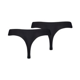 String Puma "Puma WOMEN SEAMLESS STRING", Damen, Gr. L, schwarz, Microtouch, Obermaterial: 83% Polyamid, 17% Elasthan, unifarben, k&ouml;rpernah, Unterhosen String, Mit extra flachen Kanten