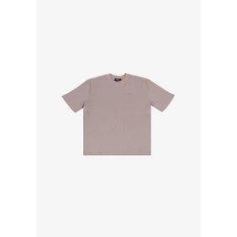 DROPSIZE Damen T-Shirt "Dropsize WAFFLE SHIRT"simply taupe, Gr. L, unifarben, 100% Baumwolle, Shirts