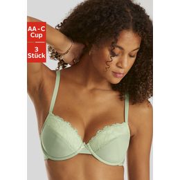 Petite Fleur Damen Push-up-BH, Gr. 70, bunt, Spitze, Obermaterial: 79% Polyester, 12% Baumwolle, 6% Polyamid, 3% Elasthan, BHs, mit Bügel im