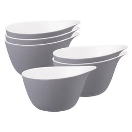 Seltmann Weiden Schale "M&uuml;slischalen Life Fashion 600 ml 6er Set", B/H/L: 15,7cm, grau, Sch&uuml;sseln