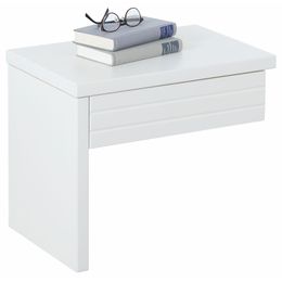 Nachttisch Home Affaire, B:50cm H:41cm T:34cm, weiß, Schlafzimmer, Tische, ""CAPRE", Made in Europe, FSC zertifiziertes Massivholz", zertifiziertes