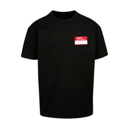T-Shirt "Upscale by Mister Tee Unisex Hey My Name Is Oversize Tee", Damen, Gr. M, schwarz, 100% Baumwolle, UPSCALE BY MISTER TEE, unifarben, oversize, Rundhals, Shirts T-Shirt