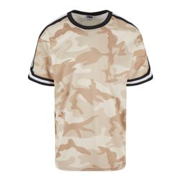 T-Shirt Urban Classics "Urban Classics Herren Oversized Mesh AOP Tee", Damen, Gr. XL, simplesandcamo, 100% Polyester, bedruckt, normal, Rundhals, Shirts T-Shirt