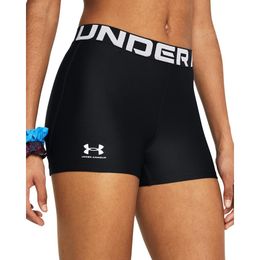 Trainingsshorts Under Armour "UA HG SHORTY", Damen, Gr. XXL, N-Gr, wei&szlig; (schwarz,, wei&szlig;), Obermaterial: 87% Polyester, 13% Elasthan, Hosen
