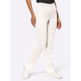 5-Pocket-Jeans Inspirationen, Damen, Gr. 54, Normalgr&ouml;&szlig;en, wei&szlig;, 56% Baumwolle, 31% Modal, 10% Polyester, 3% Elasthan, unifarben, lang, Jeans 5-Pocket-Jeans