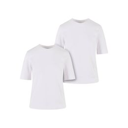T-Shirt Urban Classics "Urban Classics Damen Ladies Classy Tee 2-Pack", Damen, Gr. XL, weiß, weiß, 100% Baumwolle, unifarben, normal, Rundhals, Shirts T-Shirt