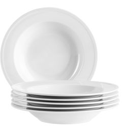 Mäser MÄSER Suppenteller "ARLONA, Suppenteller Set, Porzellan", 22cmweiß, Speiseteller
