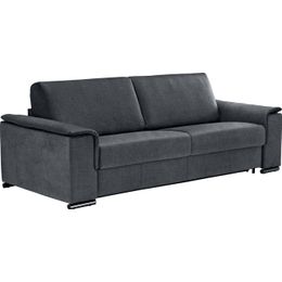 2,5-Sitzer Egoitaliano, B:234cm H:85cm T:102cm, grau, Sofas, "Cecilia, modern & elegant, erstklassiger Sitzkomfort, Breite 234cm", mit verchromten
