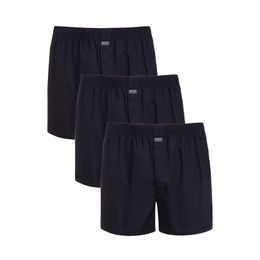 Webboxer Jockey "Everyday", Damen, Gr. XL, blau (navy), Webqualit&auml;t, Obermaterial: 100% Baumwolle, unifarben, normal, Unterhosen, Eingriff mit Knopfverschlu&szlig;, mittlere Bundh&ouml;he, lockere Passform