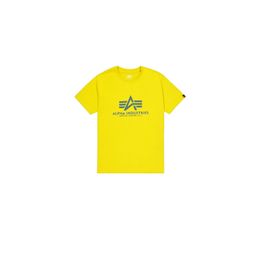 T-Shirt Alpha Industries "Basic T-Shirt BL", Herren, Gr. M, cyber, Obermaterial: 100% Baumwolle, Shirts T-Shirt